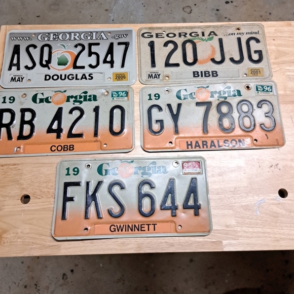 Other | Vintage Georgia License Plates Set | Poshmark